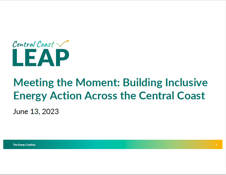 Meeting the Moment: Building Inclusive Energy Action Across the Central Coast - California ...