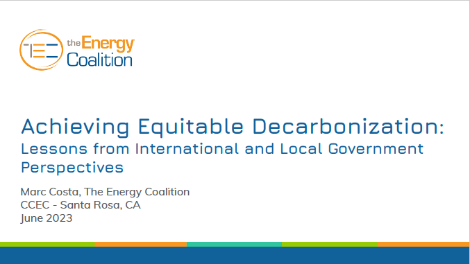 Achieving Equitable Decarbonization: Lessons from International Local ...