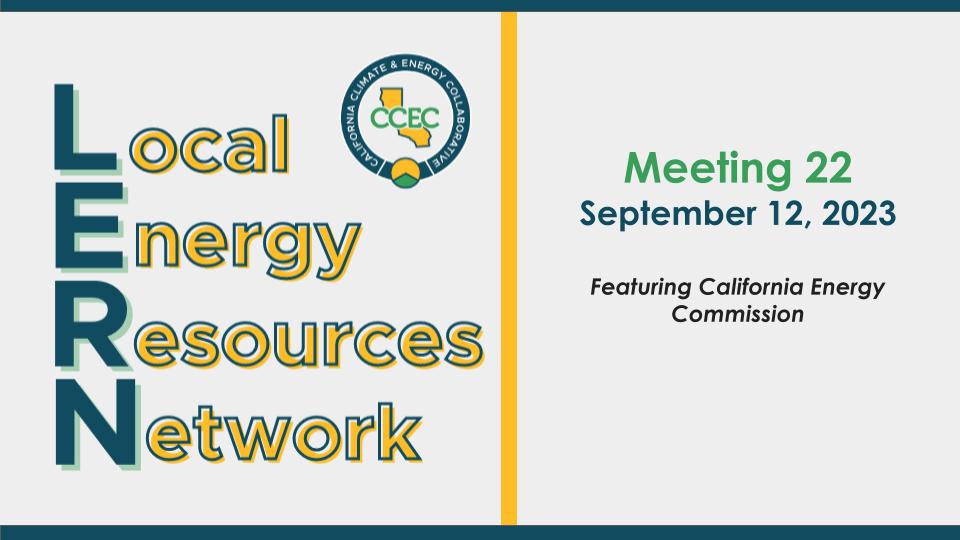 LERN Meeting 27, Featuring Regional Energy Networks (RENs) on ...